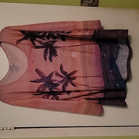 Tops | Ellen Negley Palm Tree Top | Poshmark